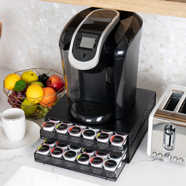 Mind Reader Single Serve Coffee Pod Organizer with 2 Drawers, 72 Pod ...